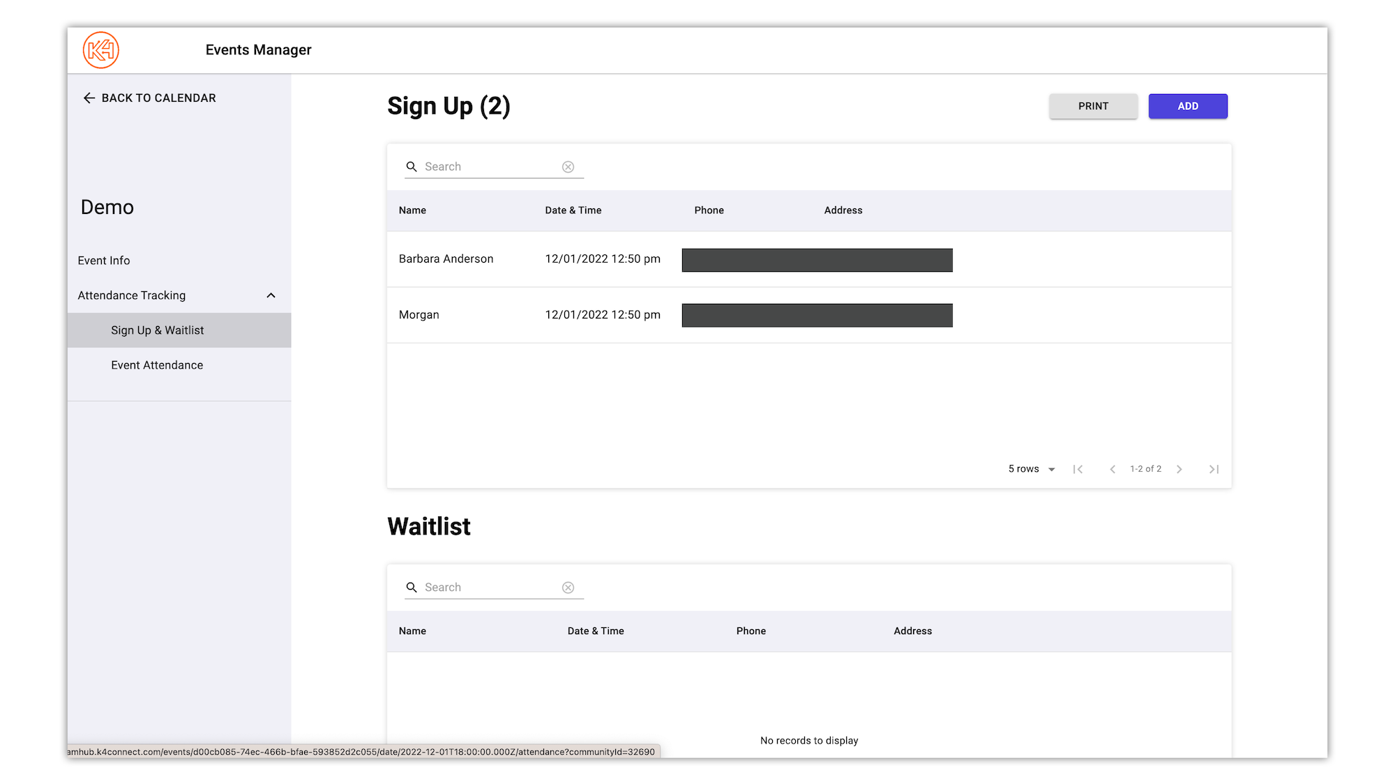 How to Manage Event Sign-Ups, Waitlists, and Attendance – K4Connect ...