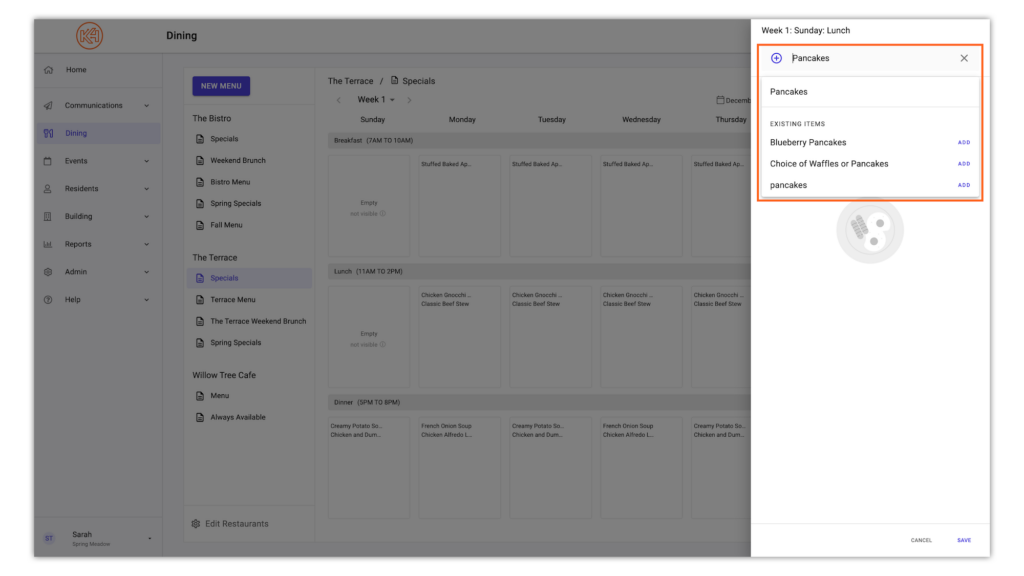 How to Add Items to a Menu – K4Connect | Support Center