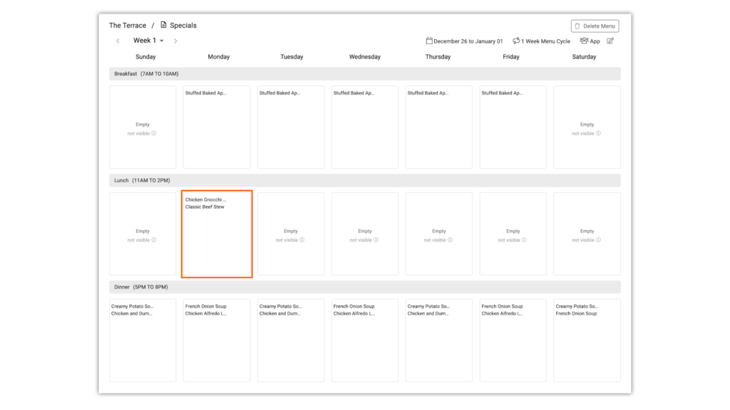 How to Copy and Paste Meals – K4Connect | Support Center
